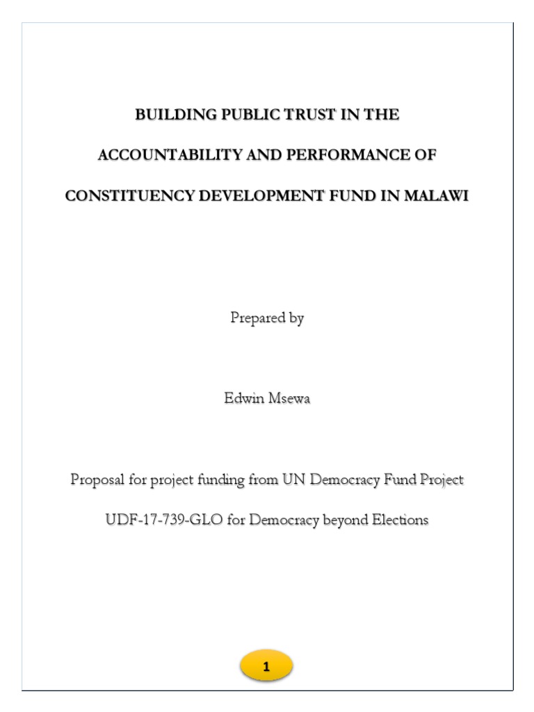 CDF - Project Proposal | Download Free PDF | Policy | Accountability