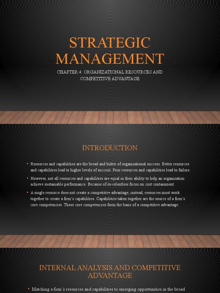 Chapter 4 StratMan | PDF | Competitive Advantage | Strategic Management