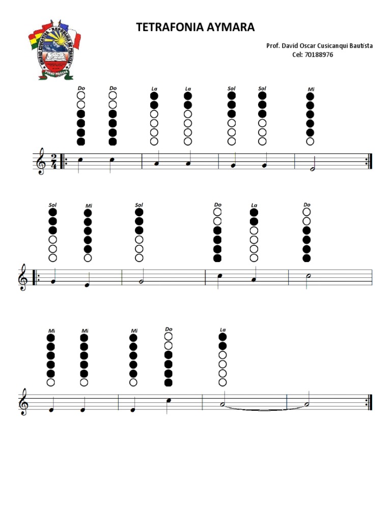 Notas Musicales de la Tarka Aymara | PDF