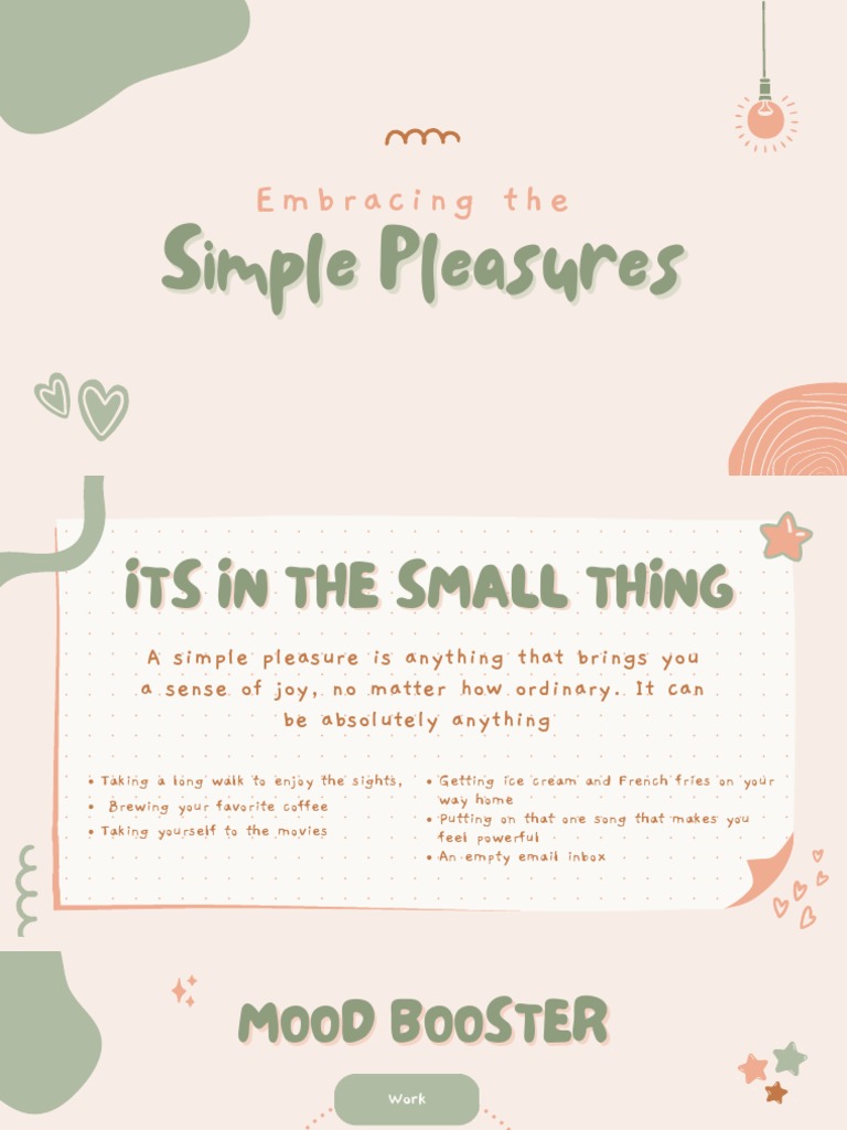 Embracing Simple Pleasures for Joy | PDF