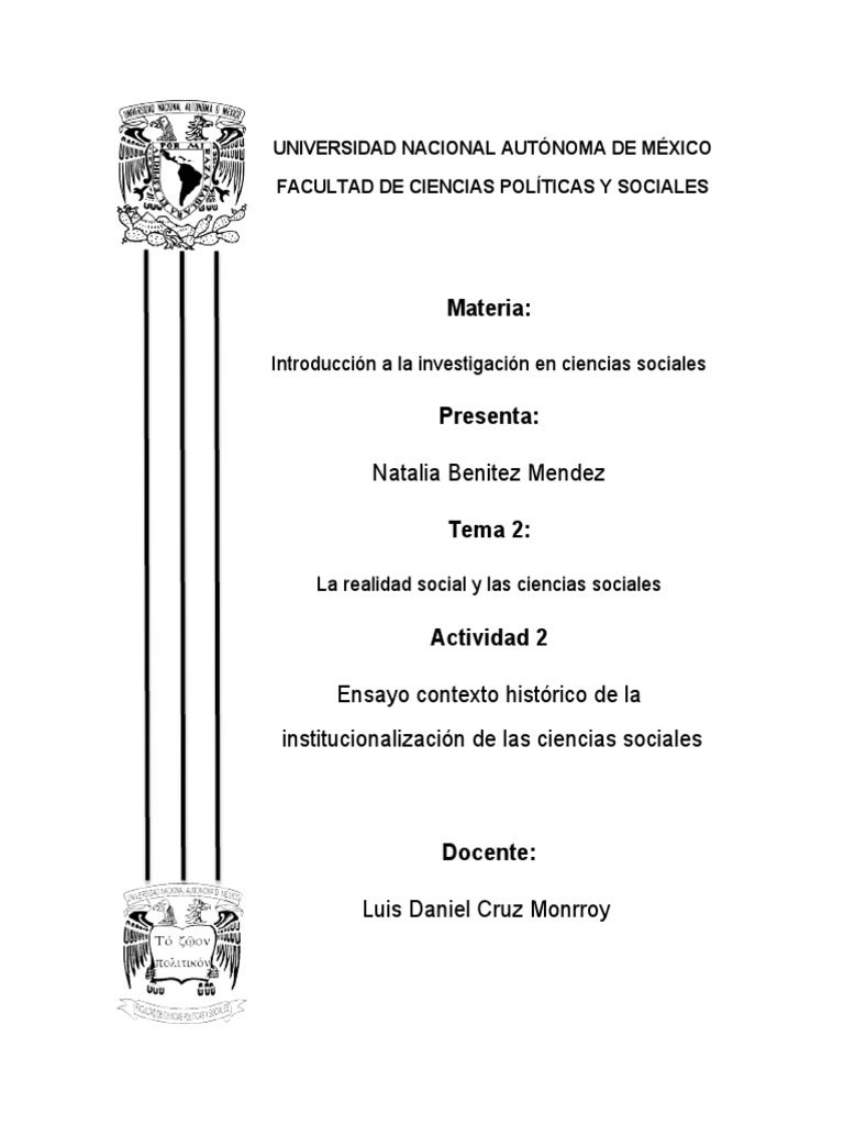 Tema 2 Act 2 IICS - Natalia Benitez Mendez | PDF | Science | Ciencias Sociales