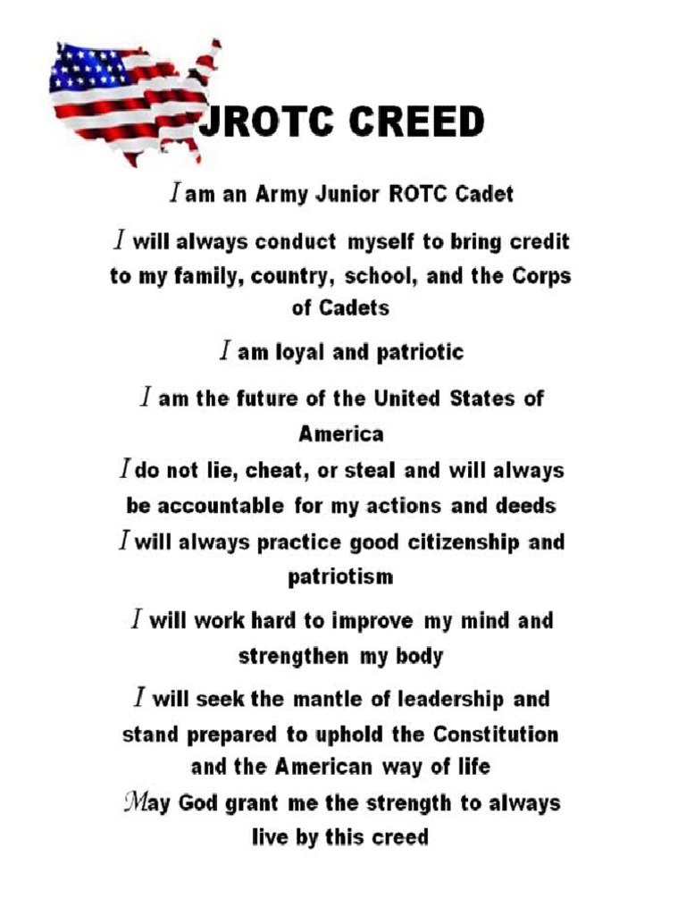 JROTC Creed-1 | PDF