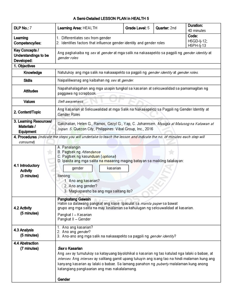 DLP Health5 Q2 L7 | PDF
