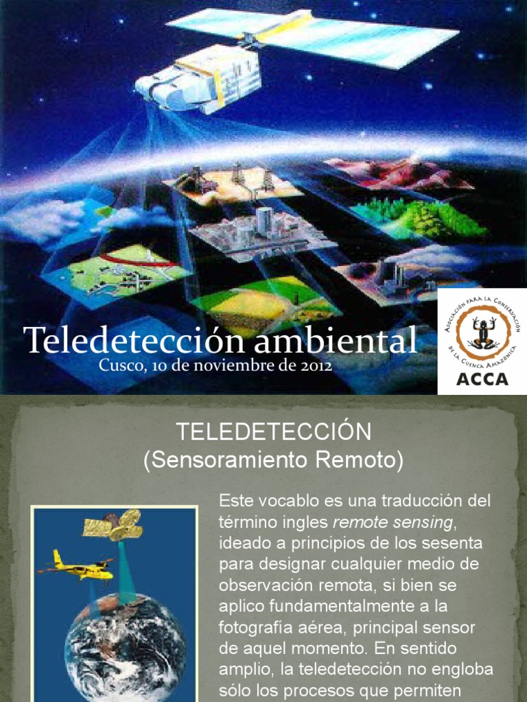 Presentacion Teledetección | PDF | Sensores remotos | Ciencias fisicas