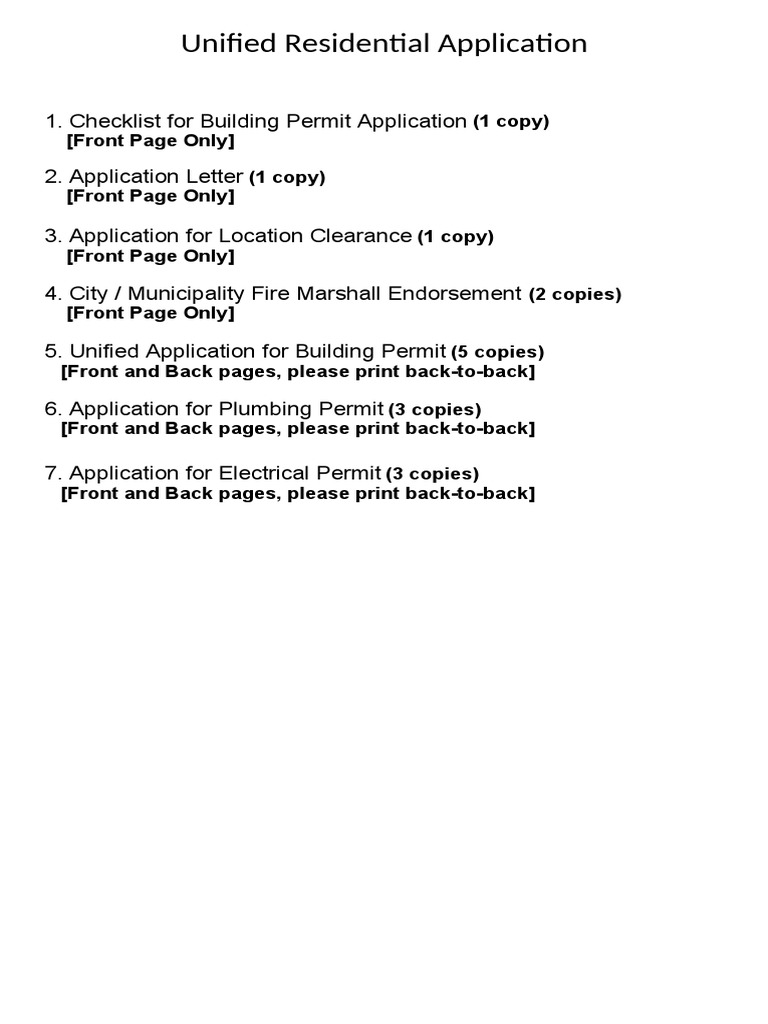 Building Permit Residential 1 | PDF