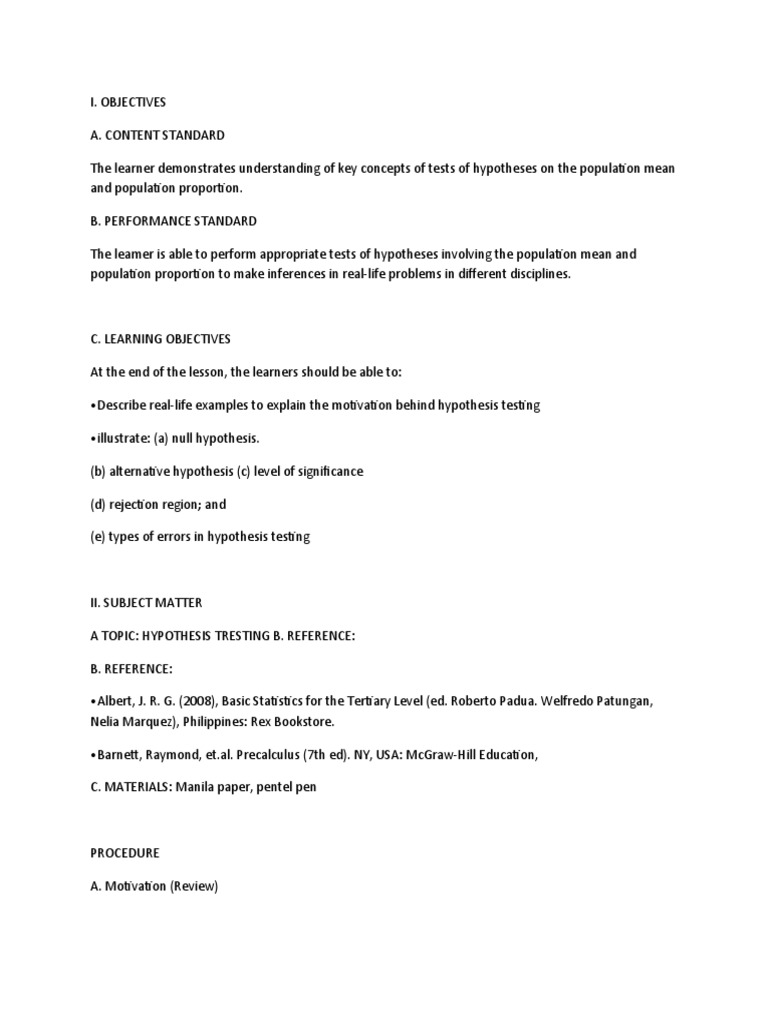 I. OBJECTIVES-WPS Office | PDF | Statistical Significance | Null Hypothesis