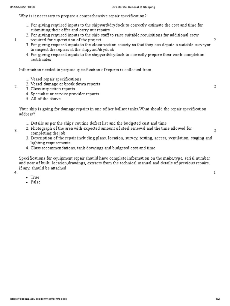 Comprehensive Ship Repair Specifications Guide | PDF | Stress (Biology ...