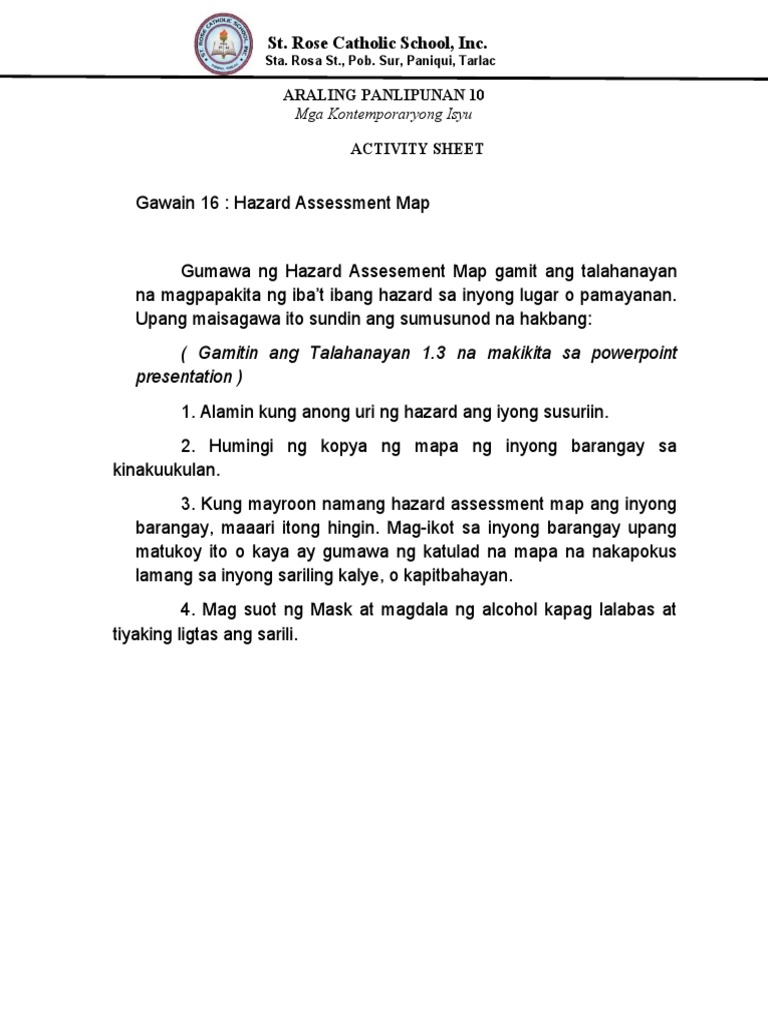 Araling Panlipunan Activity | PDF