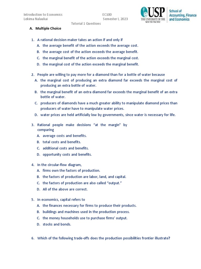 Tutorial 1 Questions | PDF | Trade | Business Process