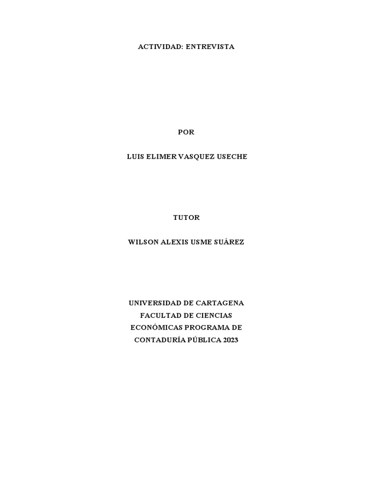 Actividad - Luis Vasquez | PDF | Economias | Business