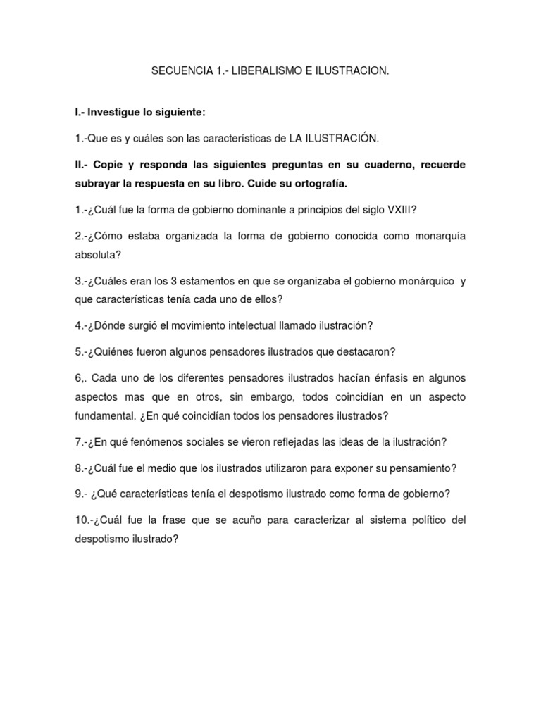 Liberalismo e Ilustración: Claves Históricas | PDF