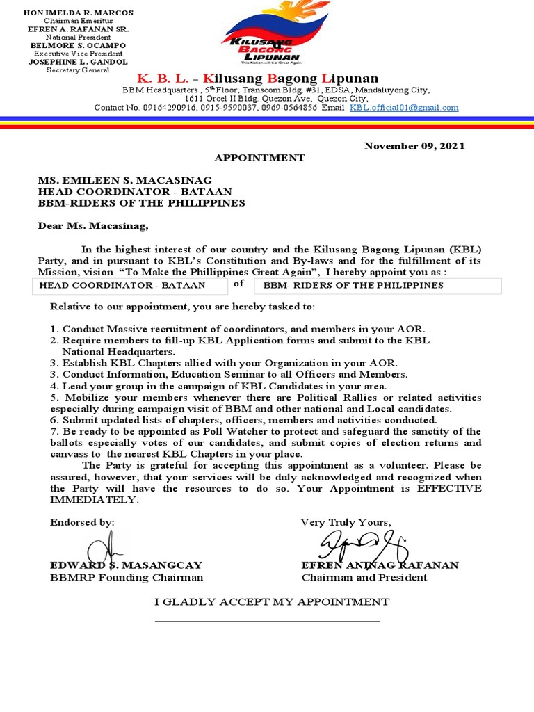 Appointment Letter Sample | PDF