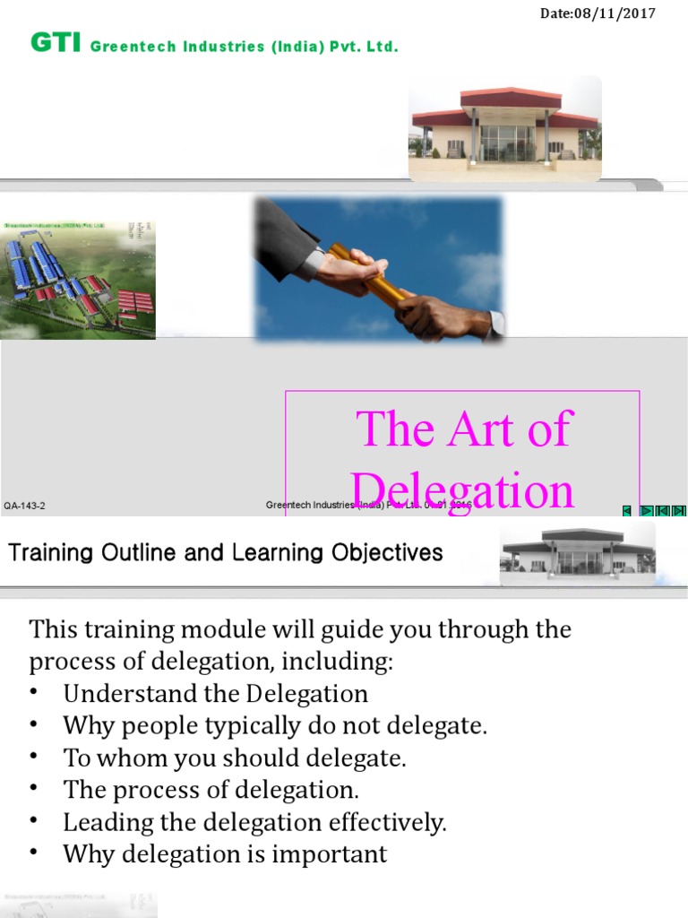 Art of Delegation Updated091117 | PDF | Organizational Behavior | Cognitive Science