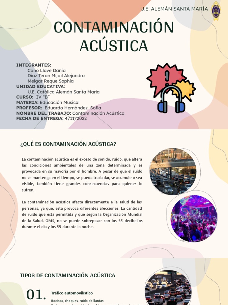 Efectos de la Contaminación Acústica | PDF