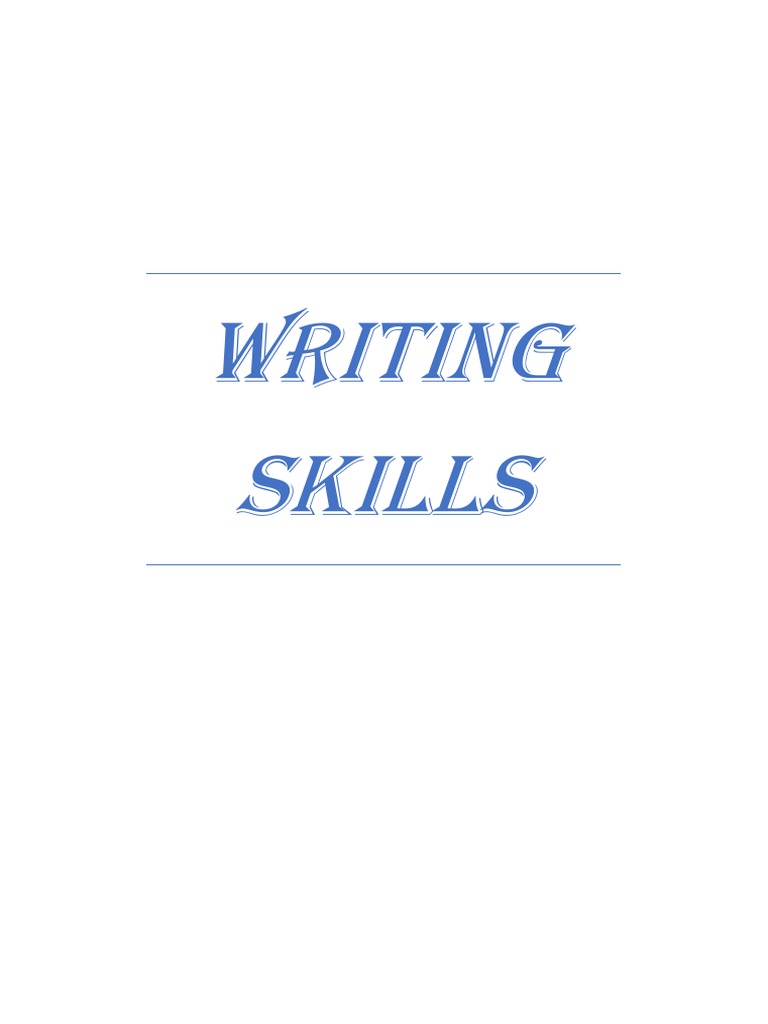 Writing Skills | PDF