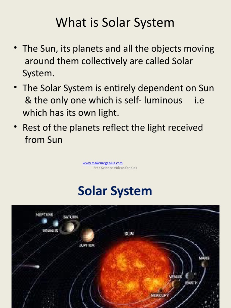 What Is Solar System: Free Science Videos For Kids | PDF
