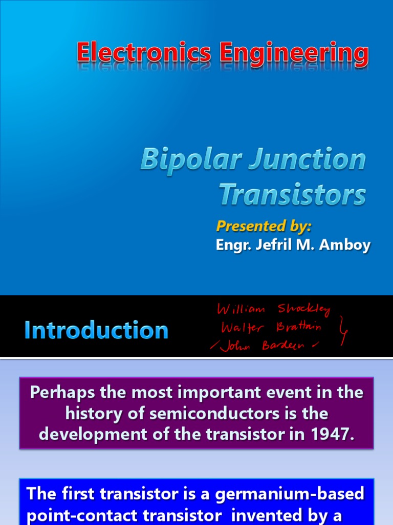 Bipolar Junction Transistors Part 1 | PDF | Bipolar Junction Transistor ...