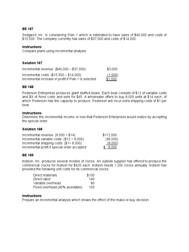 Incremental Analysis | PDF