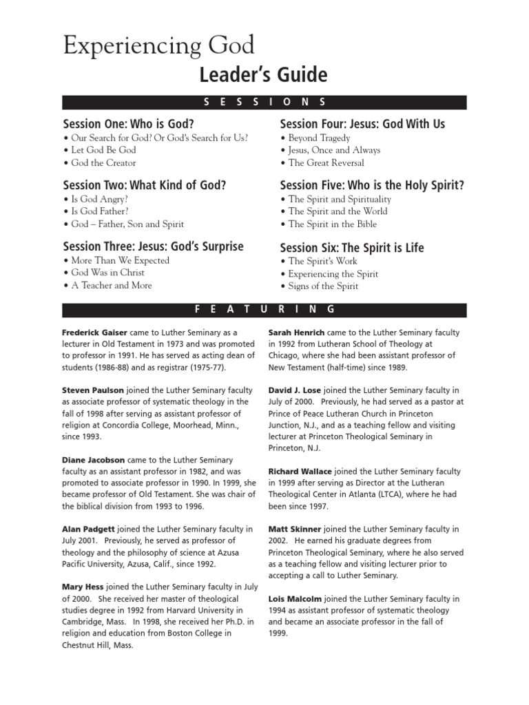 Eg Leader Guide | PDF