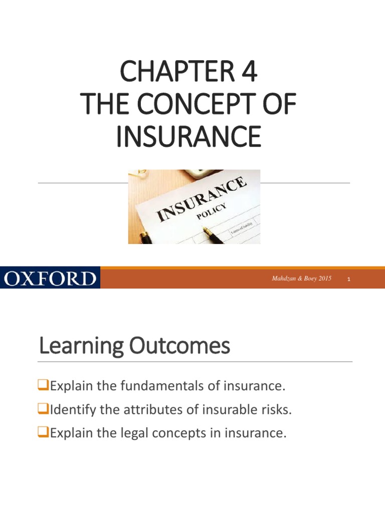 CHAPTER 4-The Concept of Insurance | PDF