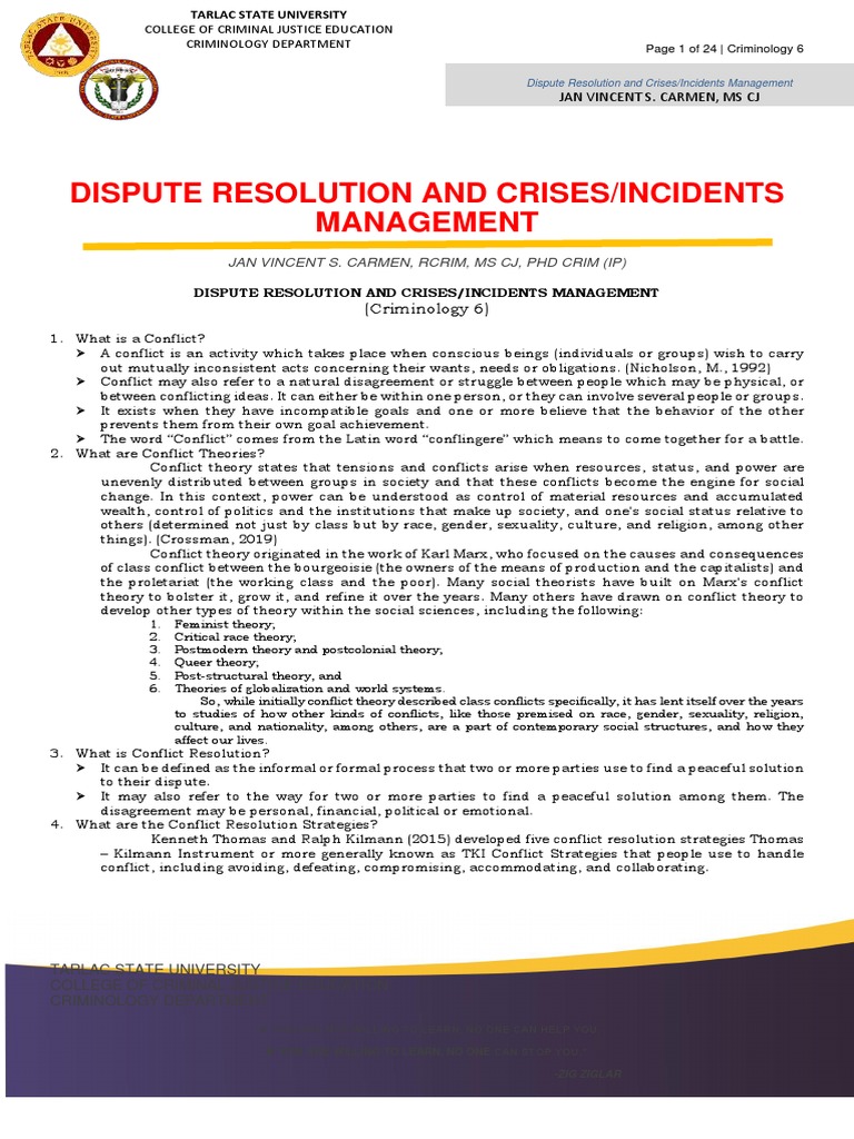 Carmen, JV (Dispute Resolution) | PDF