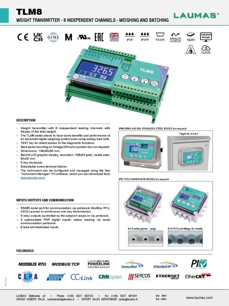 Weight Transmitter - 8 Independent Channels Weight Transmitter - 8 ...