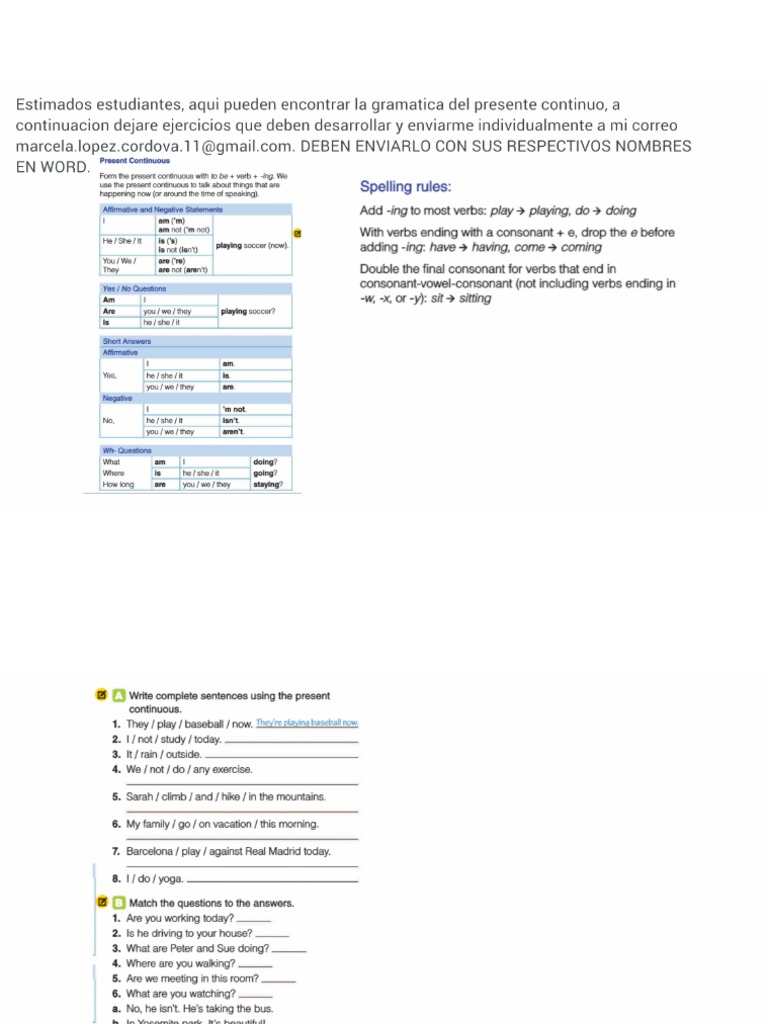 Ejercício Inglés | PDF