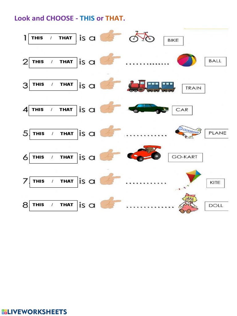 This or That: Live Worksheets | PDF | Language Arts & Discipline