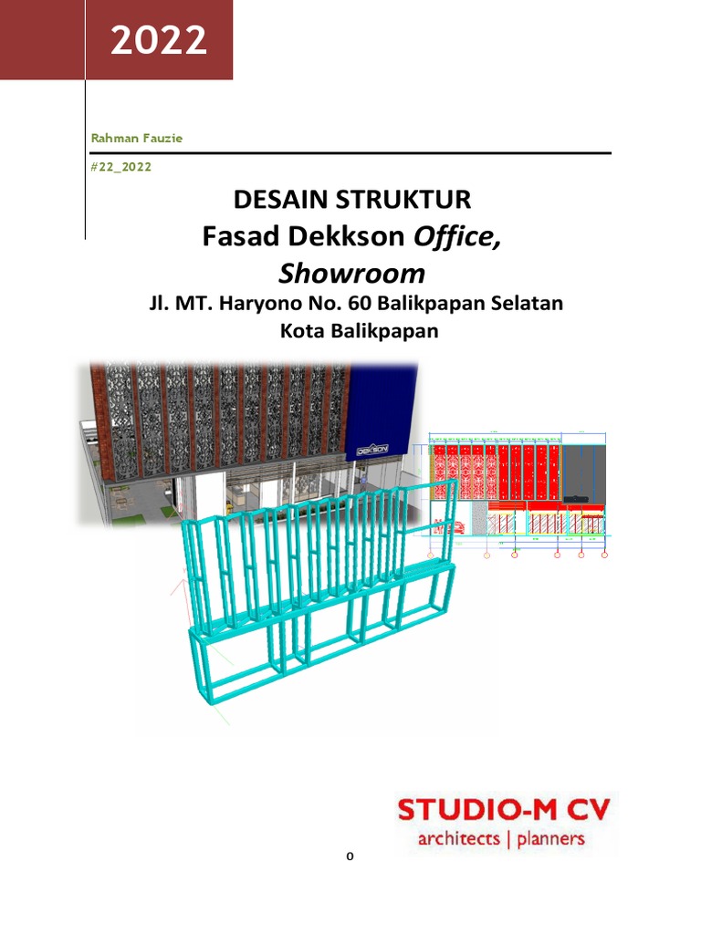 Desain Struktur Showroom Dekkson Balikpapan | PDF
