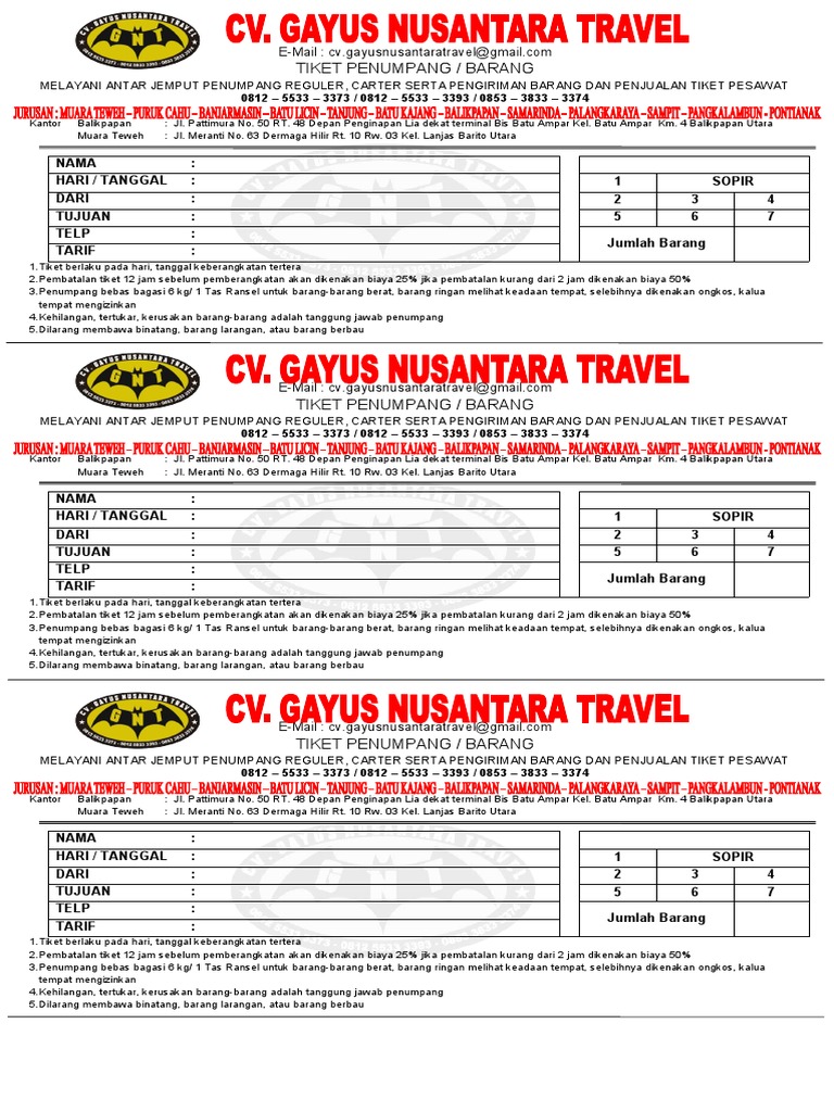 Layanan Tiket & Pengiriman Balikpapan | PDF