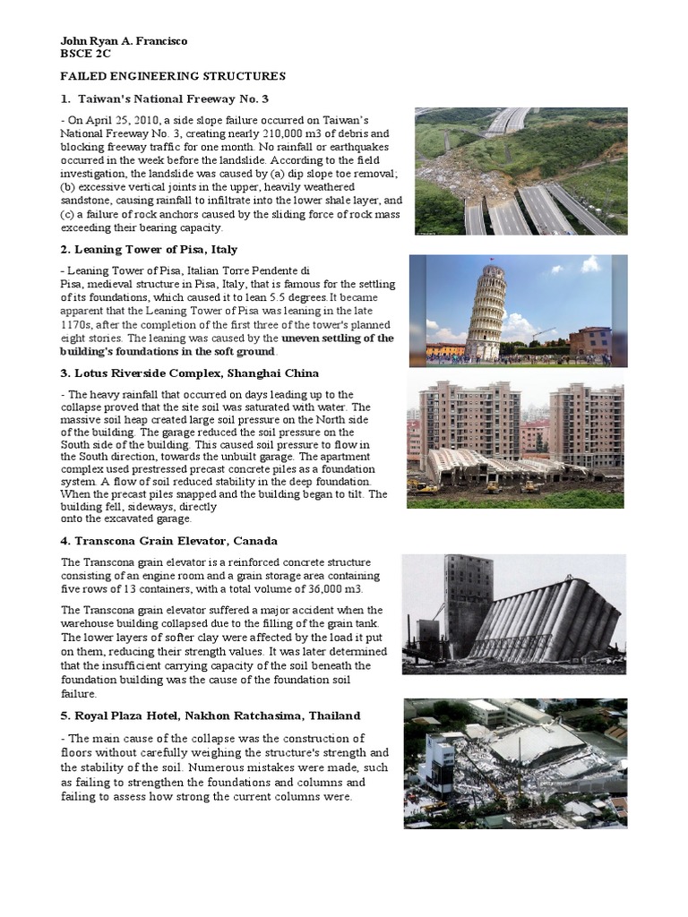 Failed Engineering Structures | PDF