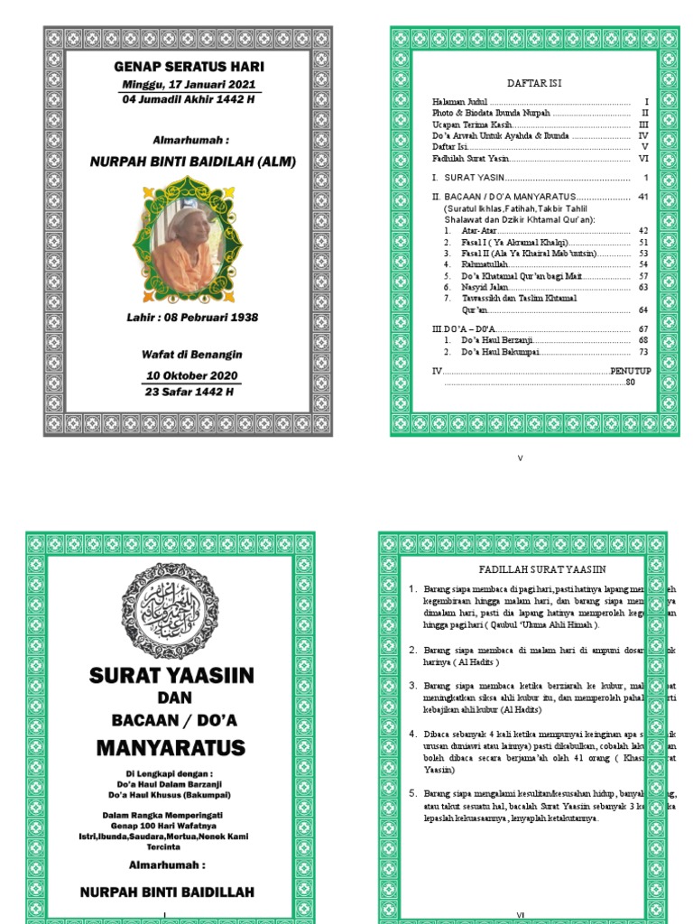 DAFTAR ISI Yasin | PDF