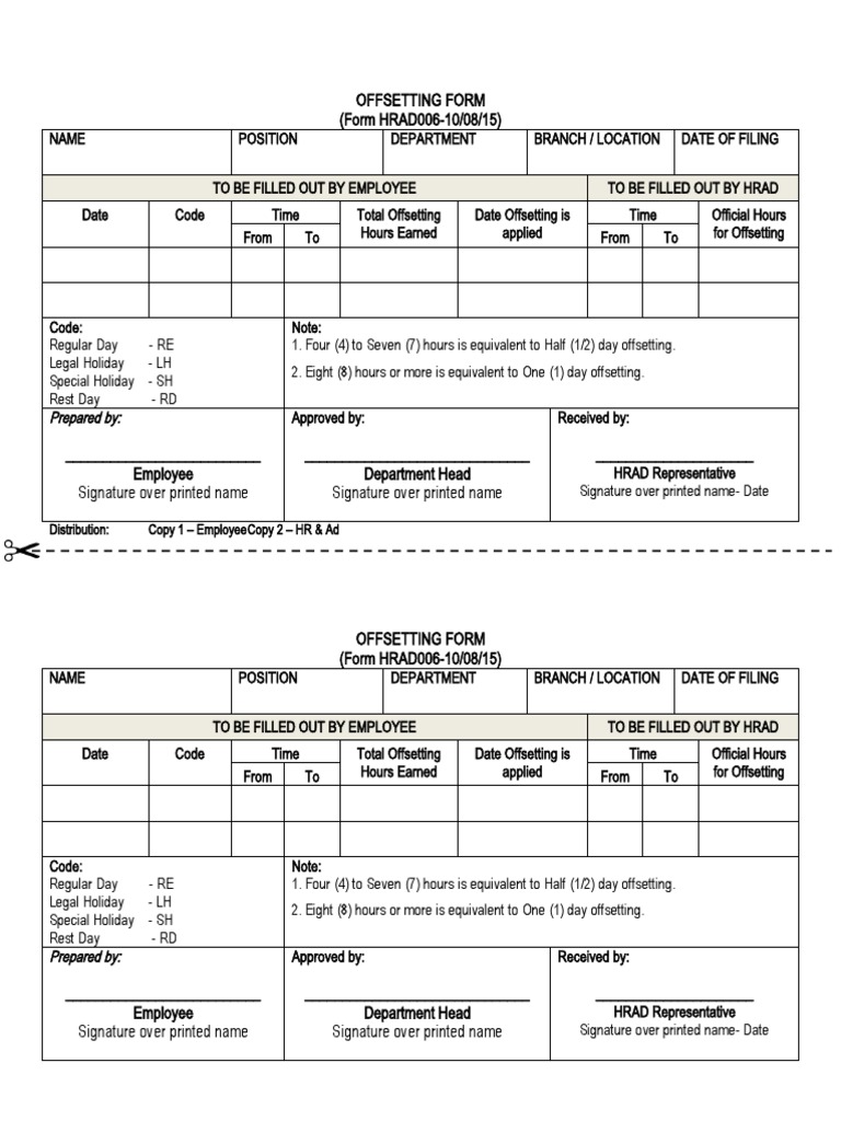 6_OFFSETTING FORM | PDF