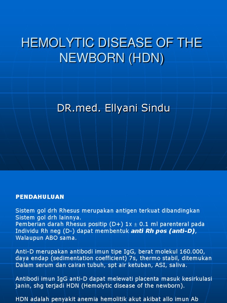 Hemolytic Disease of The Newborn (HDN) | PDF | Pengembangan Diri | Kesehatan Holistik