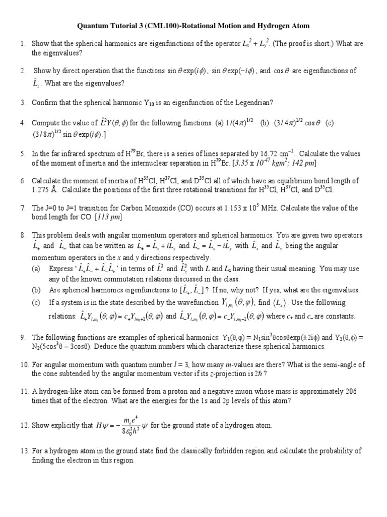 Assignment 3 | PDF | Atomic Orbital | Physics