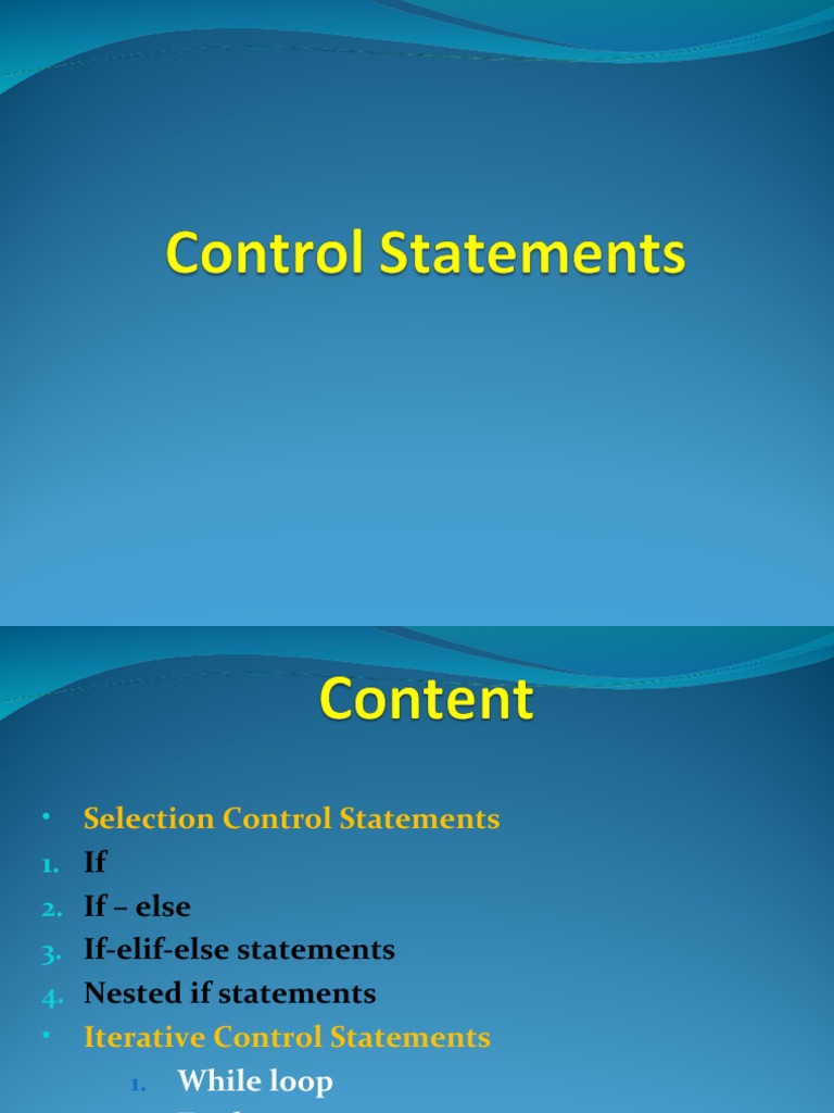 2-Control Statements | PDF 2-Control Statements | PDF