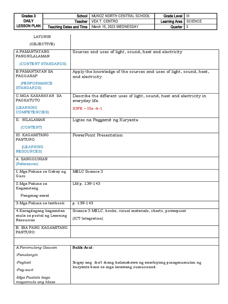 DLP Science-3-Week-5-Day-3 | PDF
