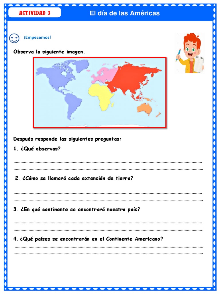 FICHA PS. El Día de Las Américas | PDF