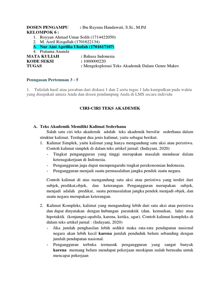 Teks Akademik Genre Makro | PDF