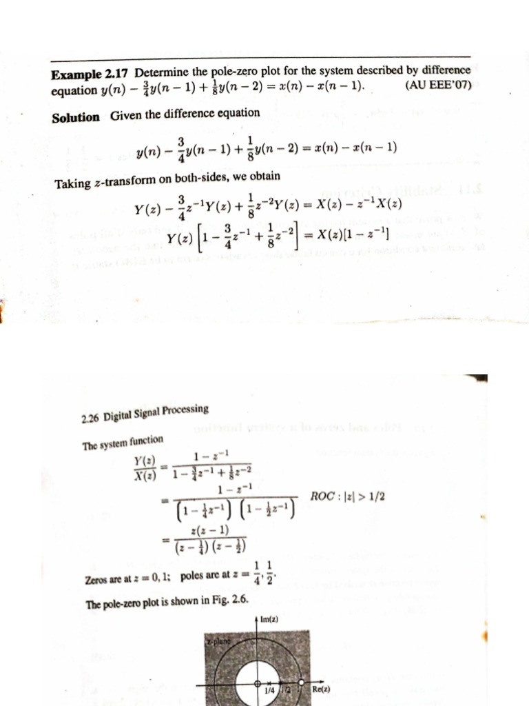 System Function of Difference Equation | PDF