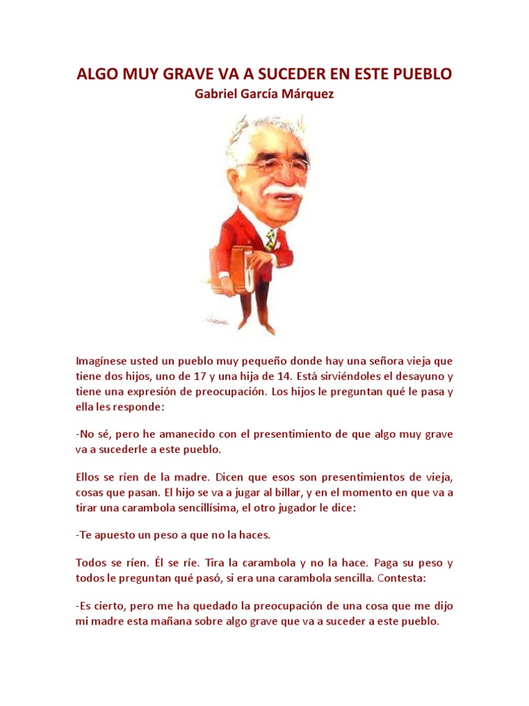 Algo Muy Grave Va A Suceder en Este Pueblo | PDF | Novela negra ...