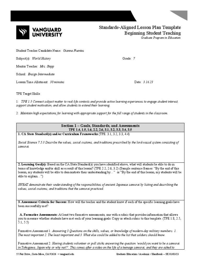 Gianna Fuentes Indirect Lesson | PDF | Lesson Plan | Educational Assessment