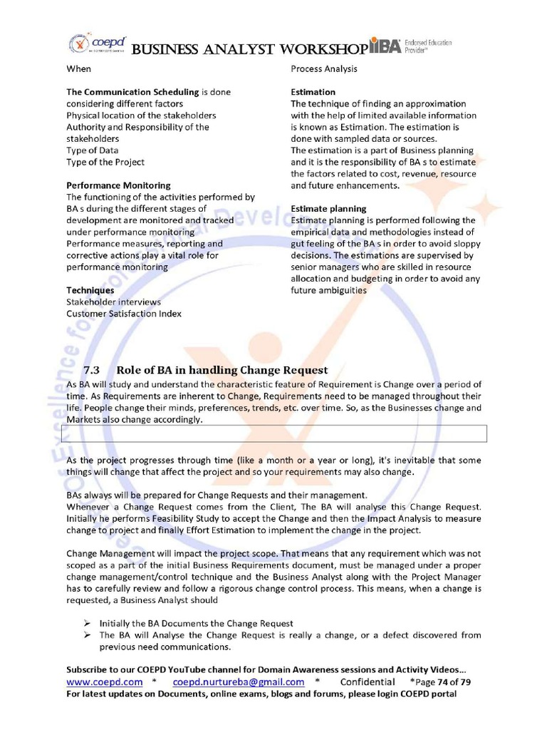Chapter 7 Business Analysis | PDF