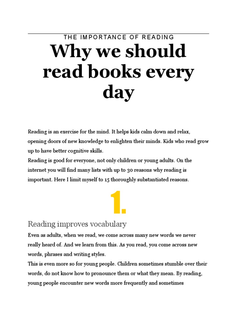 Benefits of Reading for Children | PDF | Empathy | Reading Comprehension