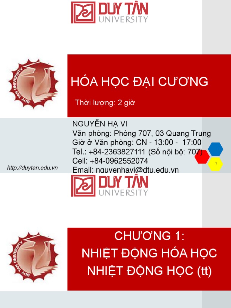 CHE 101 - Hoa Hoc Dai Cuong - 2020F - Lecture Slides - 1 - 2 | PDF