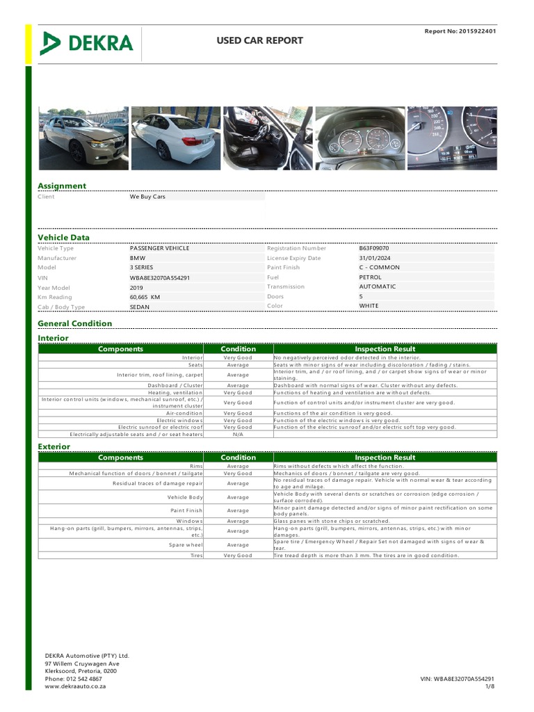 Used Car Report: Assignment | Download Free PDF | Car | Tire