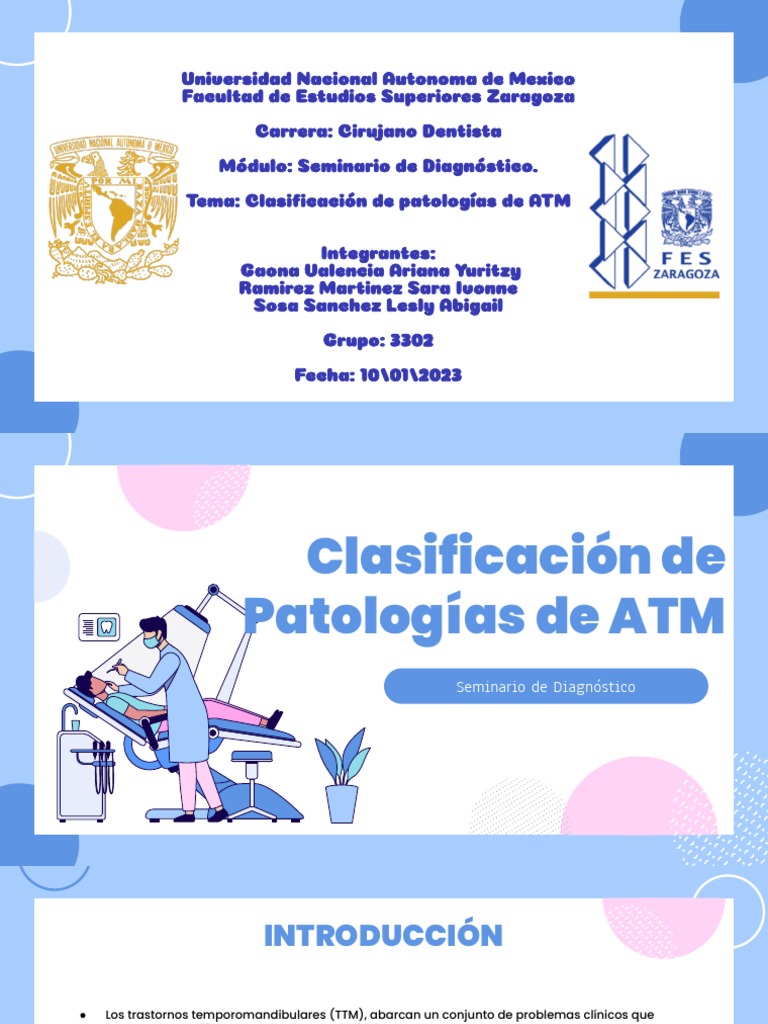 Expo Clasificacion de Los Trastornos ATM | PDF | Articulación | Hueso