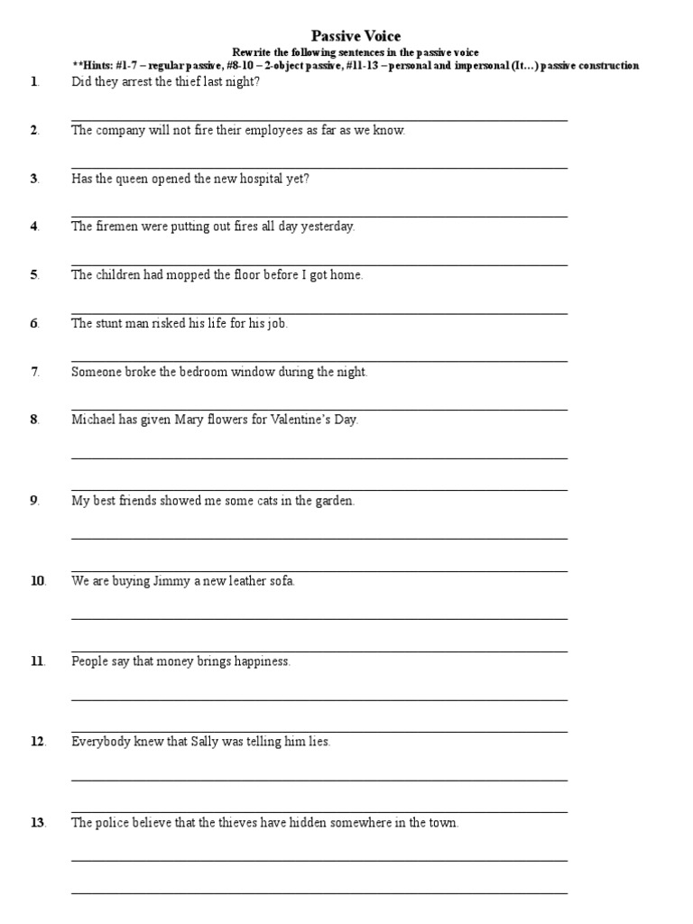 Causative and Passive Quiz | PDF