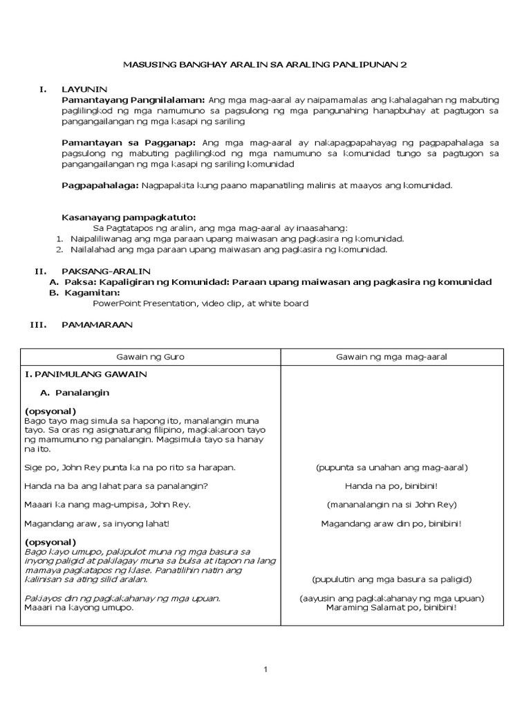 DAY 4 (AP) DLP GRADE 2 Kapaligiran NG Komunidad Paraan Upang Maiwasan Ang Pagkasira NG Komunidad ...