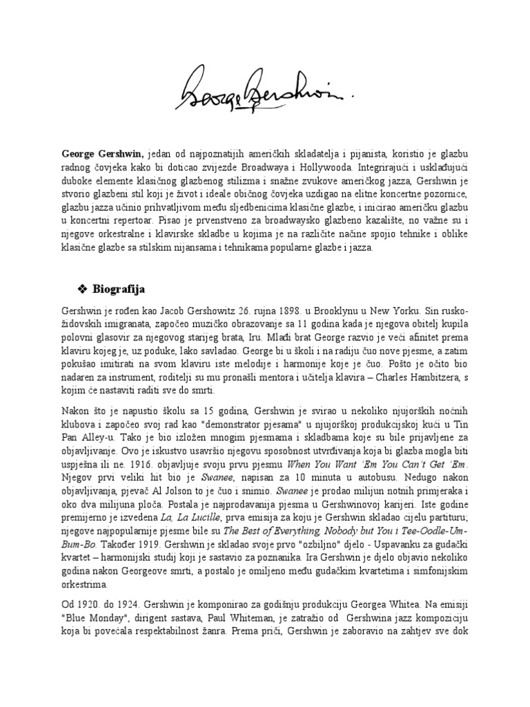 George Gershwin | PDF